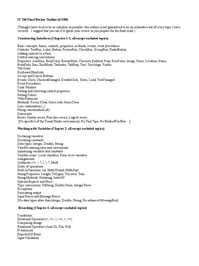 Finalreview Pdf Array Data Structure Subroutine 