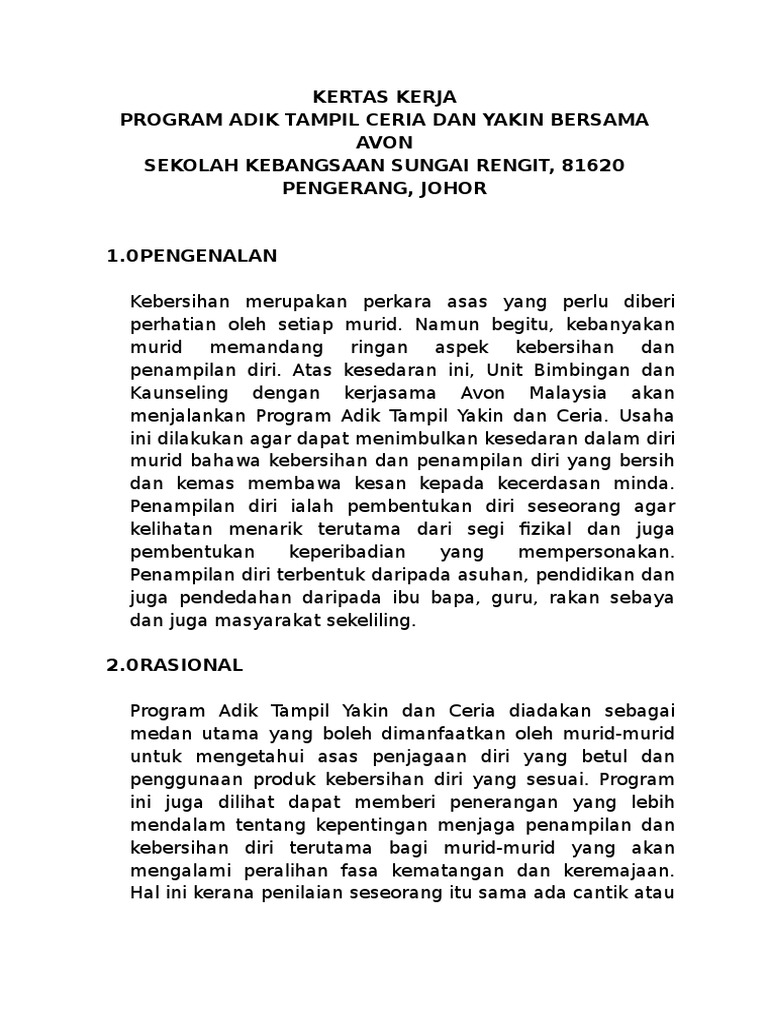 Program Kebersihan Murid SKSR | PDF | Kesehatan Holistik