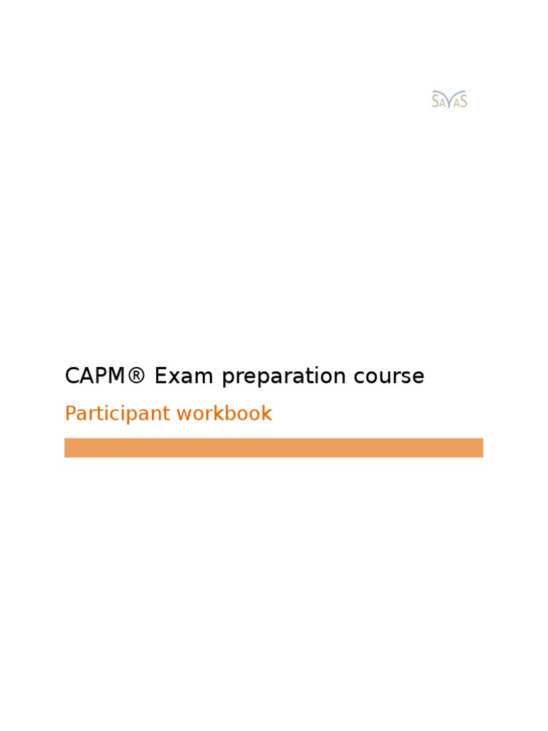 CAPM Exam Prep Workbook | PDF | Project Management | Risk Management