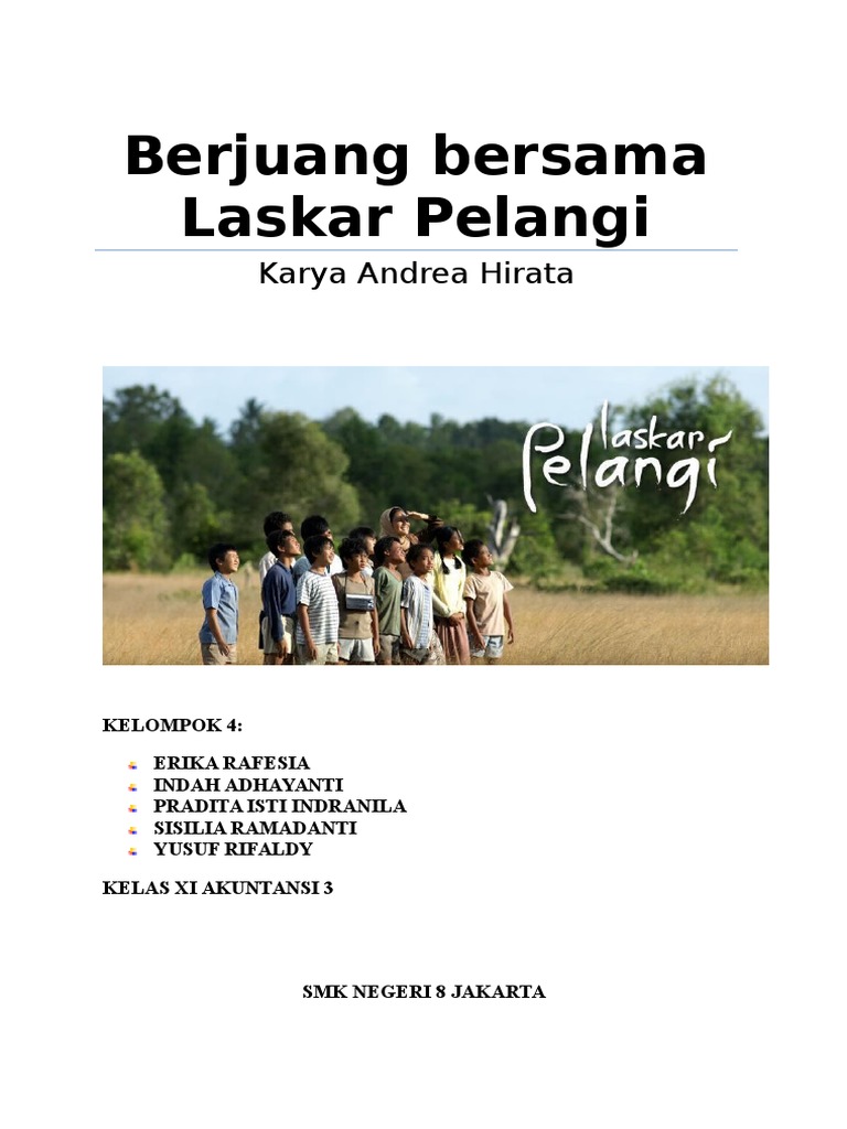 Teks Ulasan Laskar Pelangi | PDF | Seni & Disiplin Bahasa | Puisi
