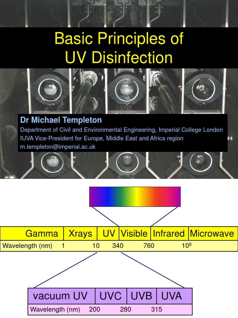 Basic Principles of UV Disinfection | PDF | Ultraviolet | Chemistry