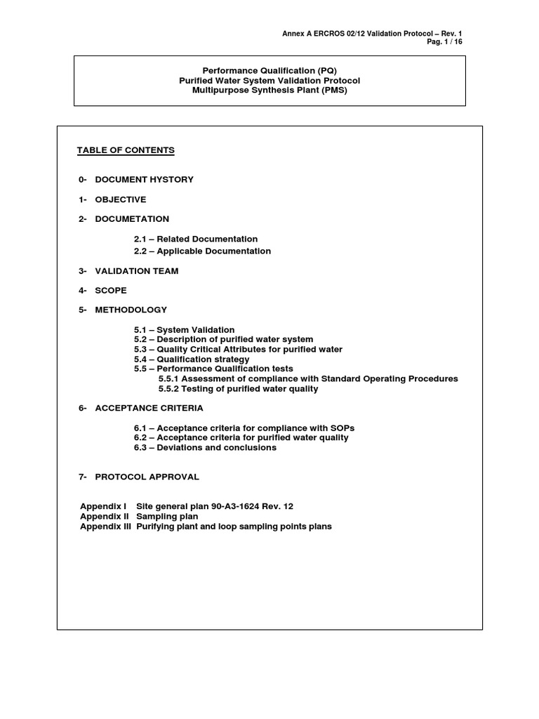 117601536-validation-protocol.pdf | Verification And Validation | Membrane