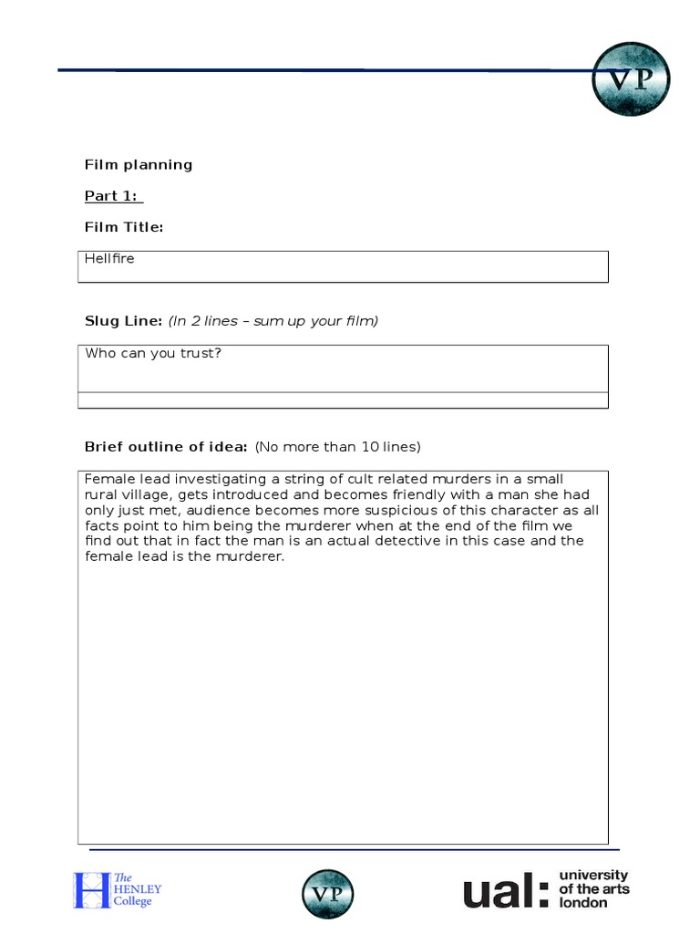 Film Planning 2 | PDF | Leisure