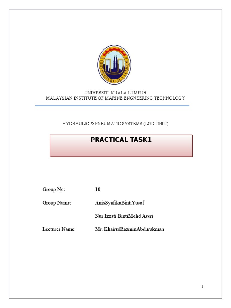 Technical Report on Hydraulic Components, Symbols, Circuit Design and ...