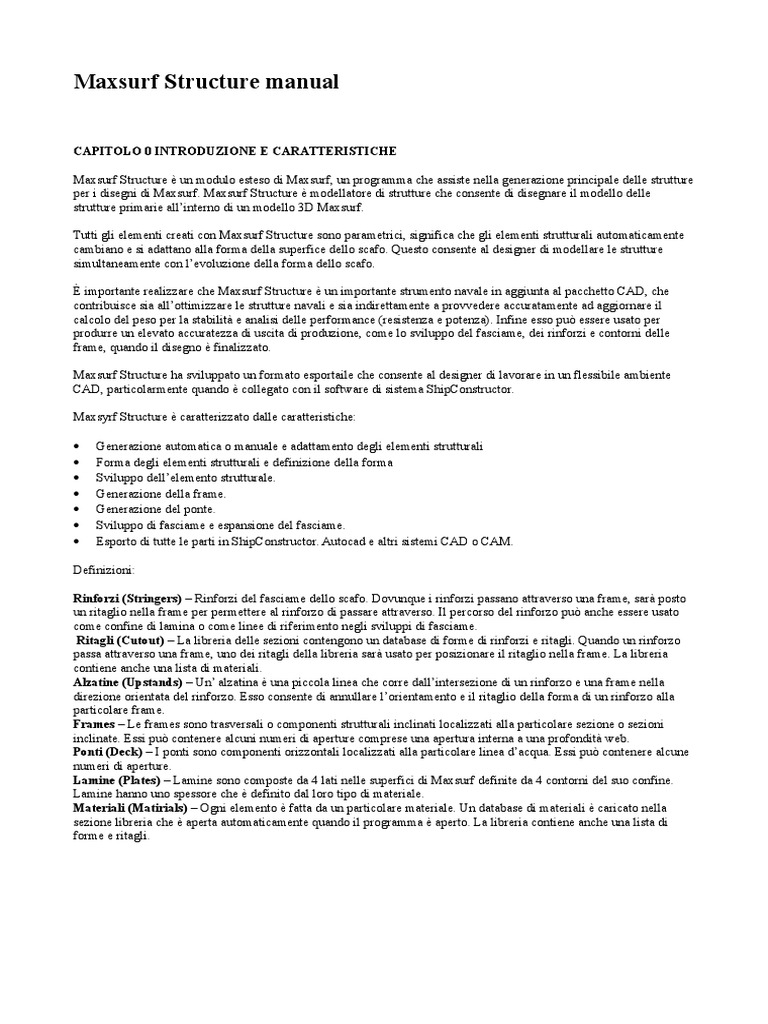 Maxsurf Structure | PDF