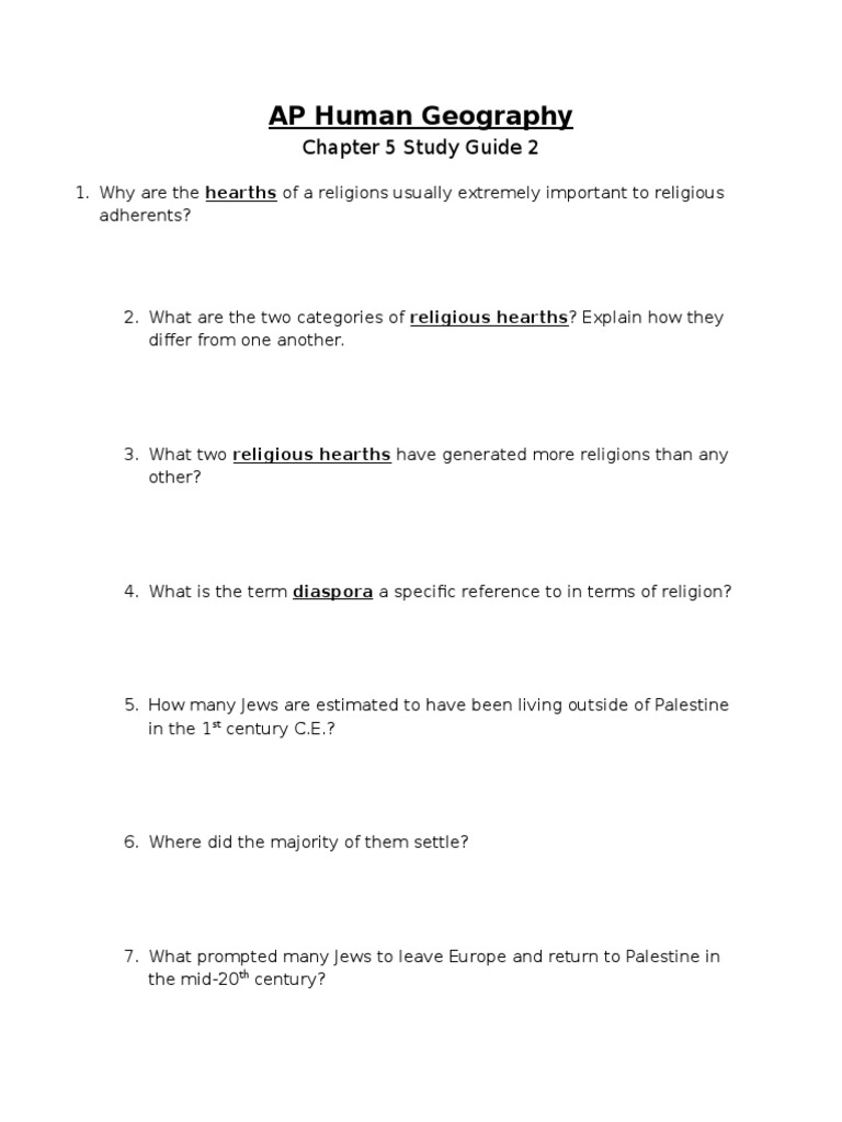 Greiner Ch. 5 Study Guide 2 | PDF