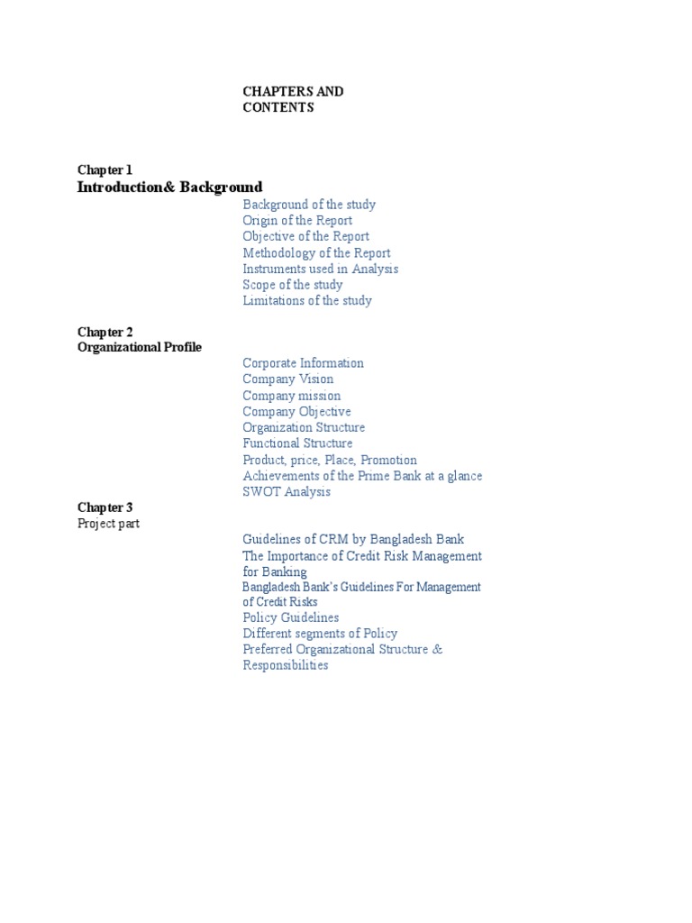 Introduction& Background: Chapters and | PDF