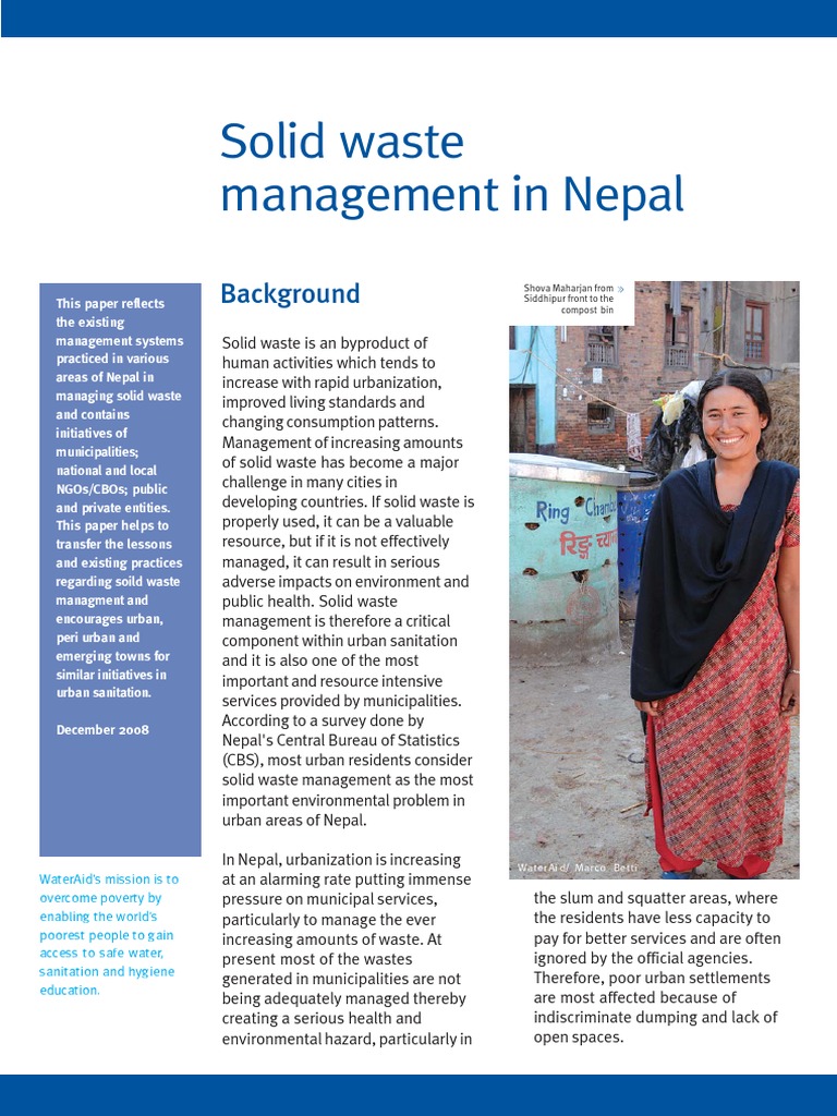 Solid Waste Management in Nepal: Challenges and Solutions | PDF | Waste ...