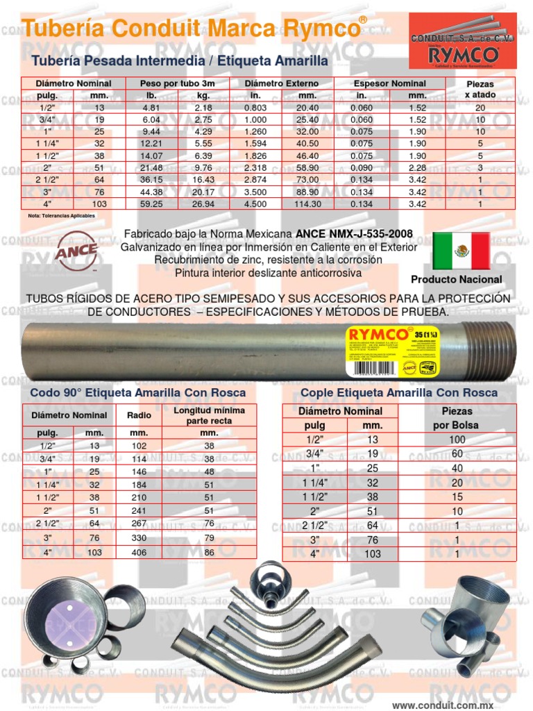 Tuberia Conduit Rymco | PDF | Tecnologías de gas | Sustancias químicas