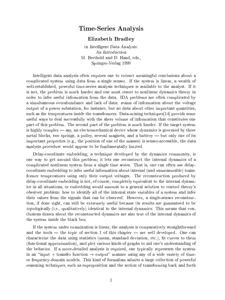 Time Series Analysis | PDF