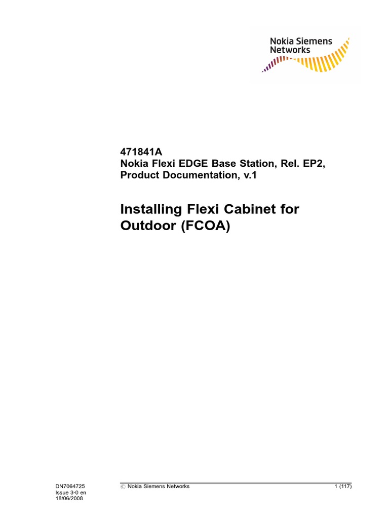 Installing Flexi Cabinet For Outdoor (FCOA) | PDF | Lock (Security Device) | Screw