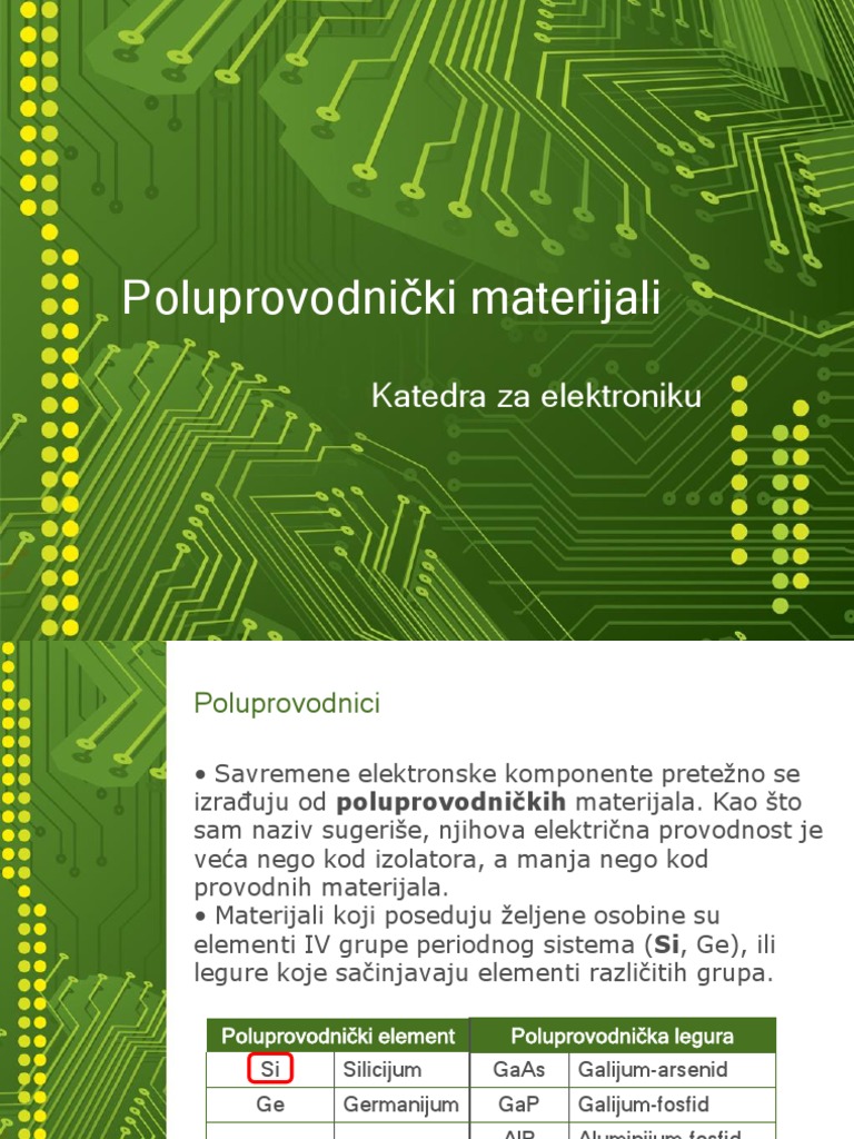 03 - Poluprovodnicki Materijali | PDF