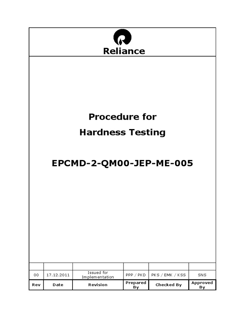 Hardness Testing | PDF | Hardness | Applied And Interdisciplinary Physics
