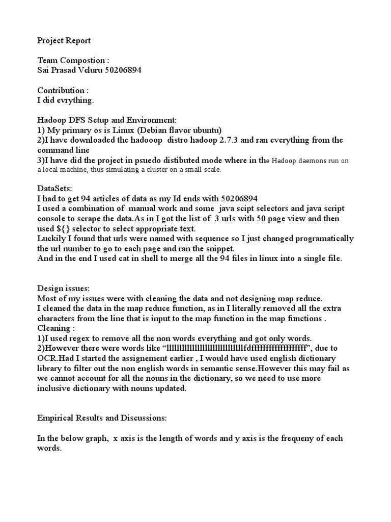 Hadoop Project | PDF | Apache Hadoop | Command Line Interface