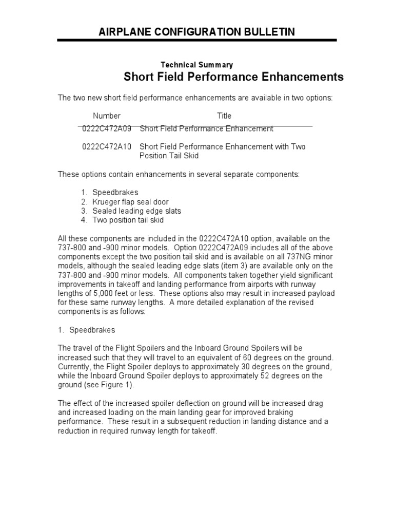 737-800 Short Field Performance Enhancements | PDF | Flap (Aeronautics ...