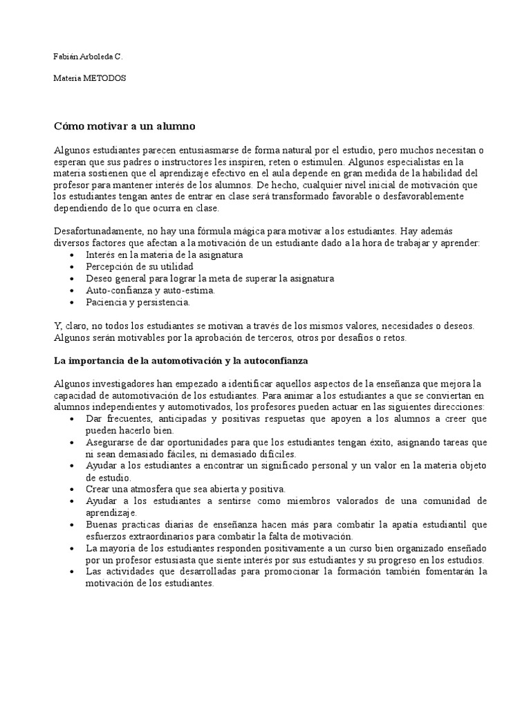 Estrategias para Motivar Estudiantes | PDF | Prueba (evaluación ...