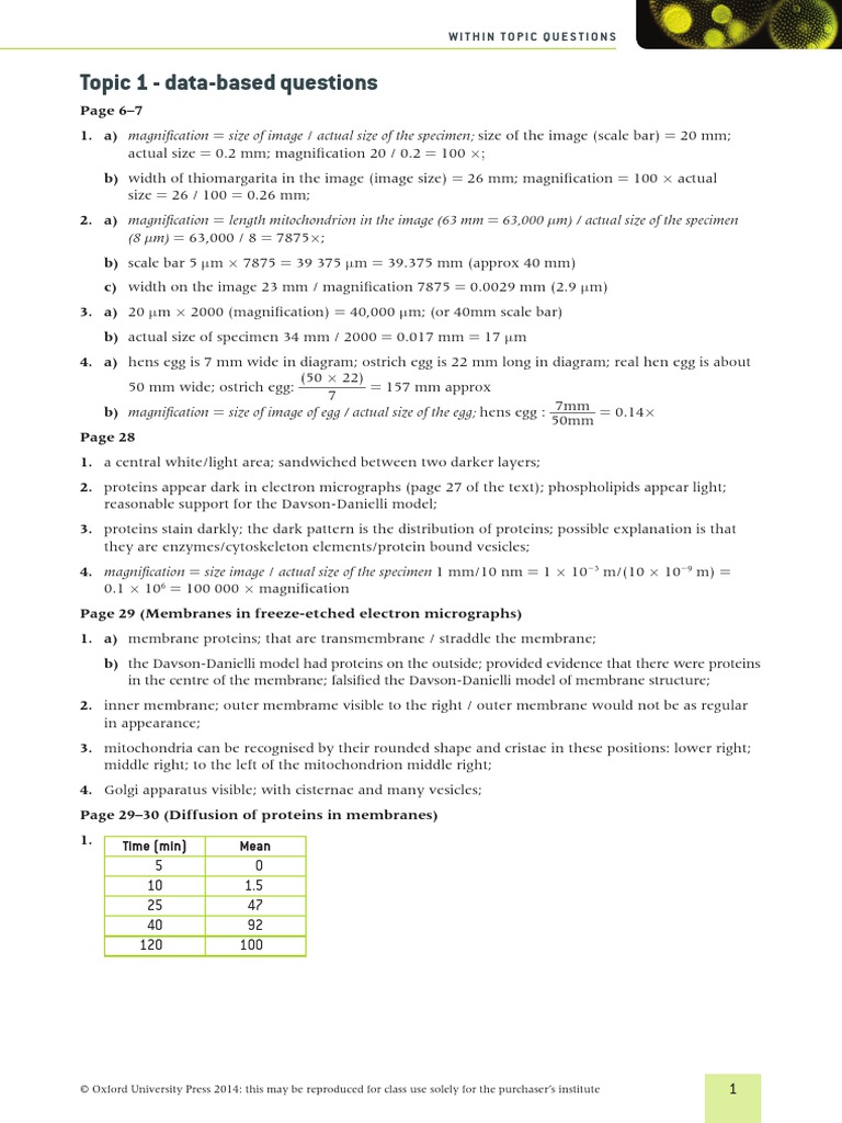 IB Biology Answers | PDF | Dominance (Genetics) | Zygosity