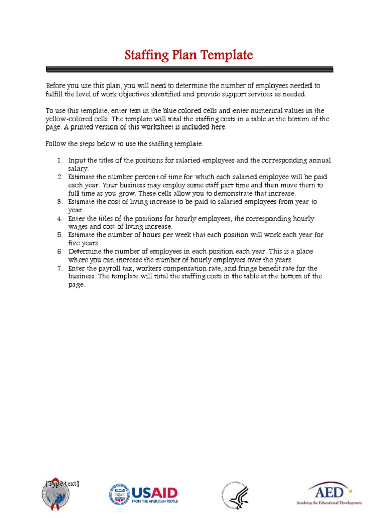 Staffing Plan Template | PDF | Payroll | Employment