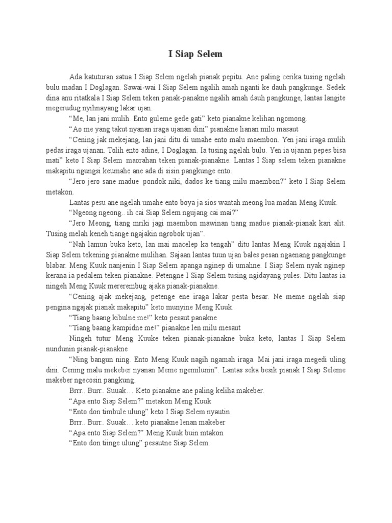 I Siap Selem | PDF