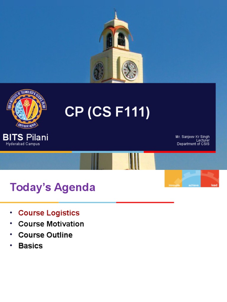 CSF111-L1 L2 L3 Introduction | PDF | Computer Data Storage | C ...