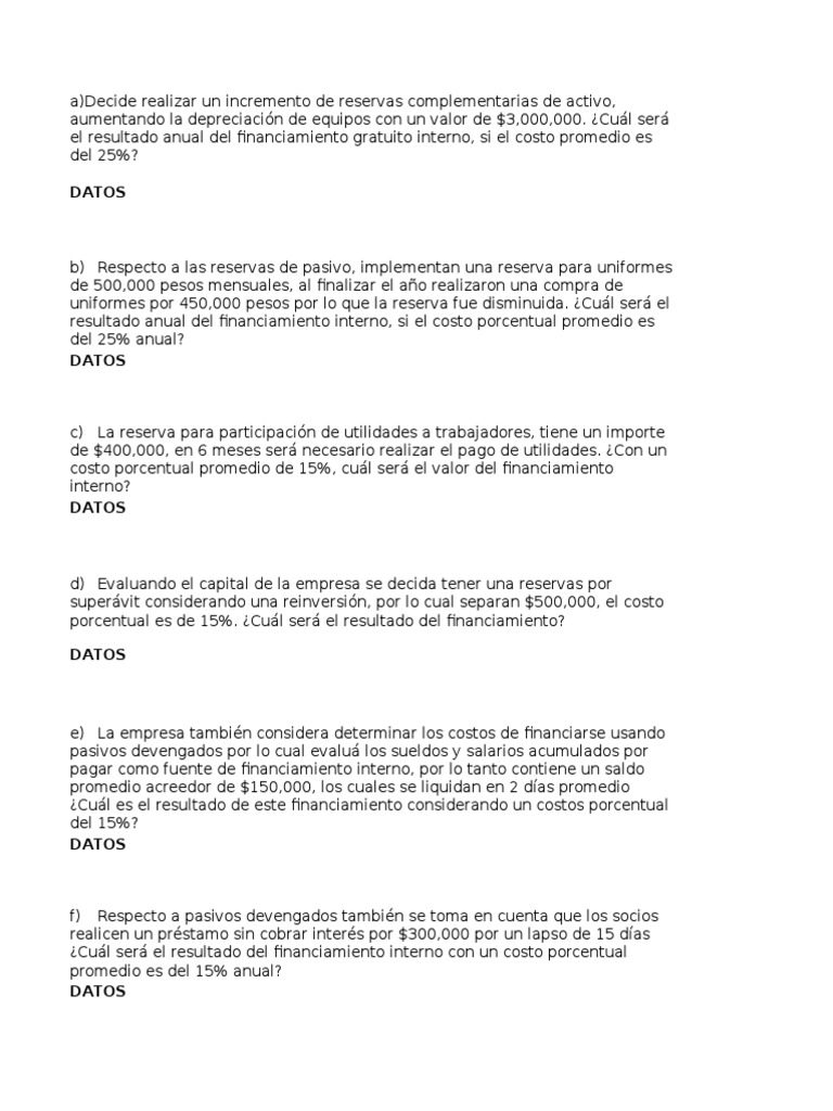 Ejercicios Admon Fin | PDF | Negocios | Finanzas y dinero