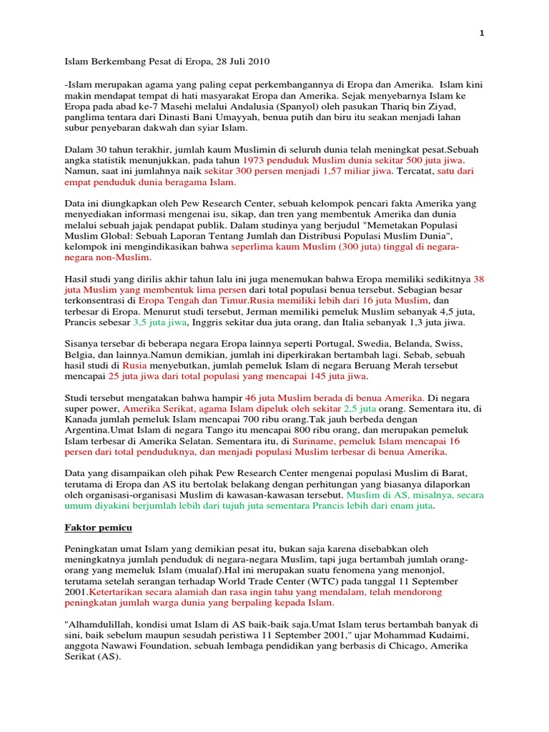 Islam Di Eropa | PDF