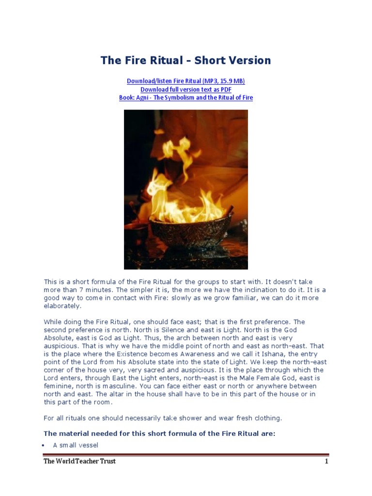 Fire Ritual | PDF | Mantra | Indian Religions