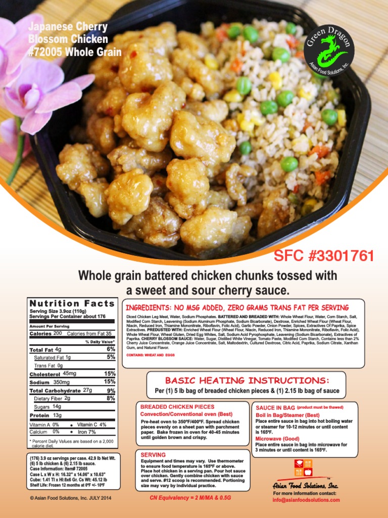 Chicken, Japanese Cherry Blossom | Flour | Breads