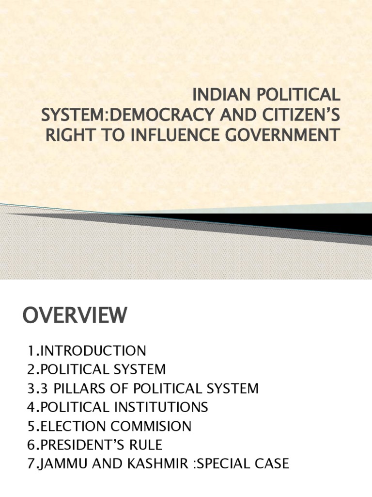 Indian Democracy: Political System Overview | PDF | Public Law ...