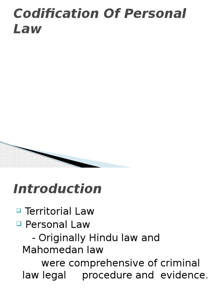 Codification of Hindu Law | PDF | Marriage | Codification (Law)