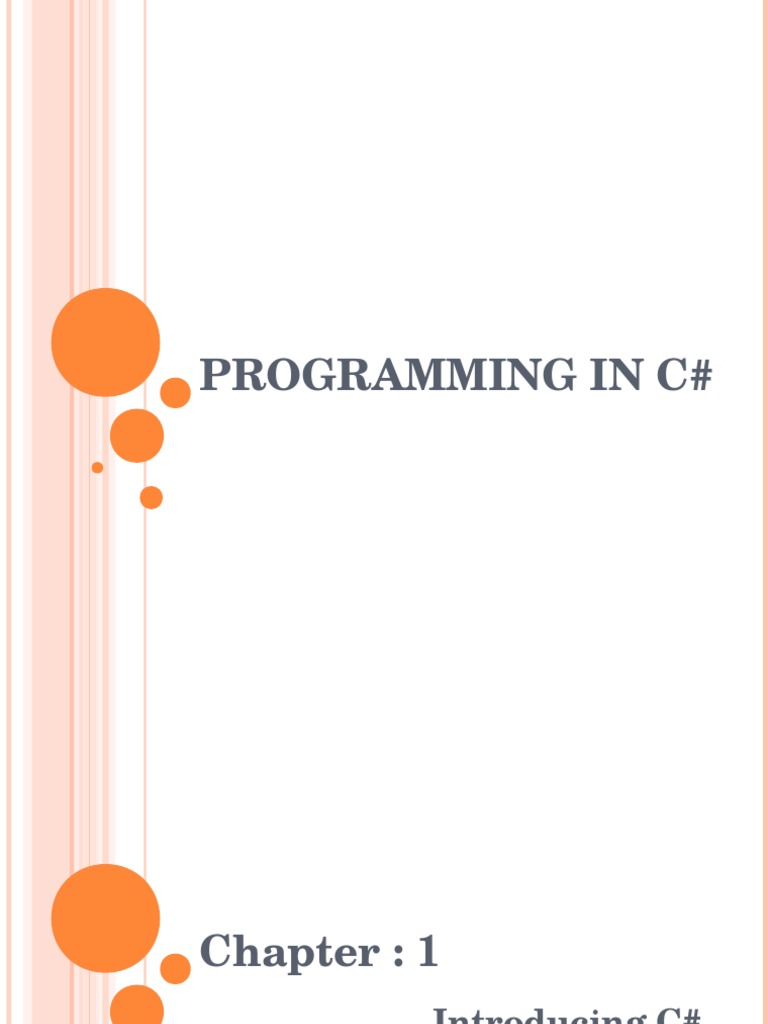 Programming in c# | C Sharp (Programming Language) | C (Programming ...