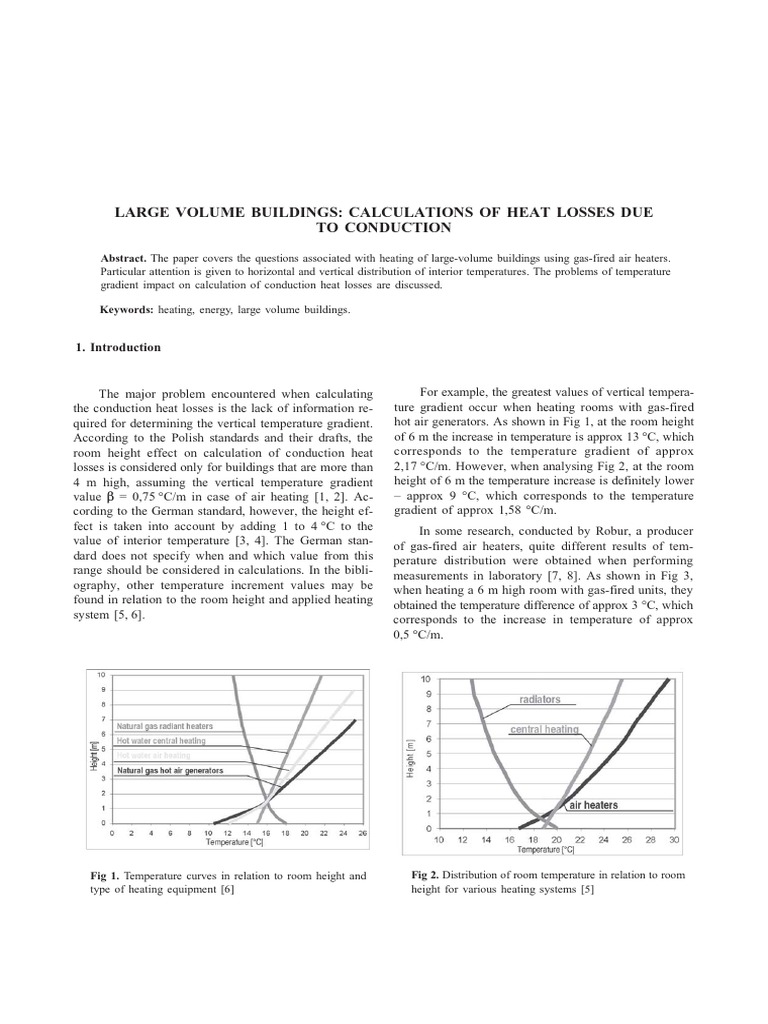 Heat Loss Calculation in Large Buildings | PDF | Temperature | Thermal ...