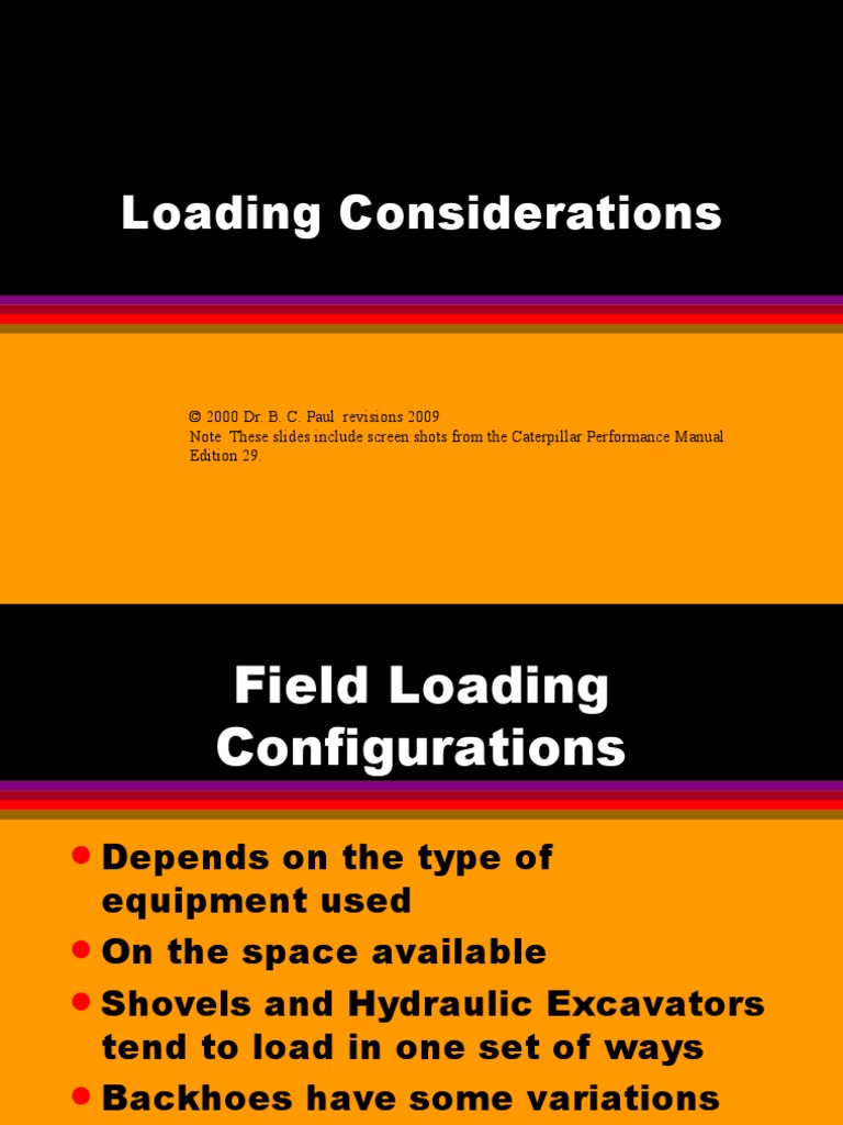 3 Loading Considerations | PDF | Loader (Equipment) | Truck