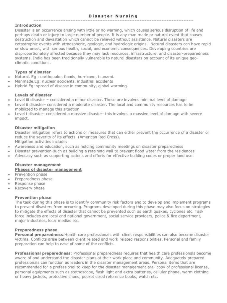 Disaster Nursing PDF | PDF