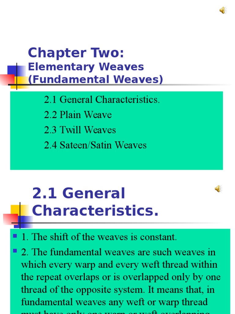 2 Elementary Weaves | PDF | Weaving | Fraction (Mathematics)