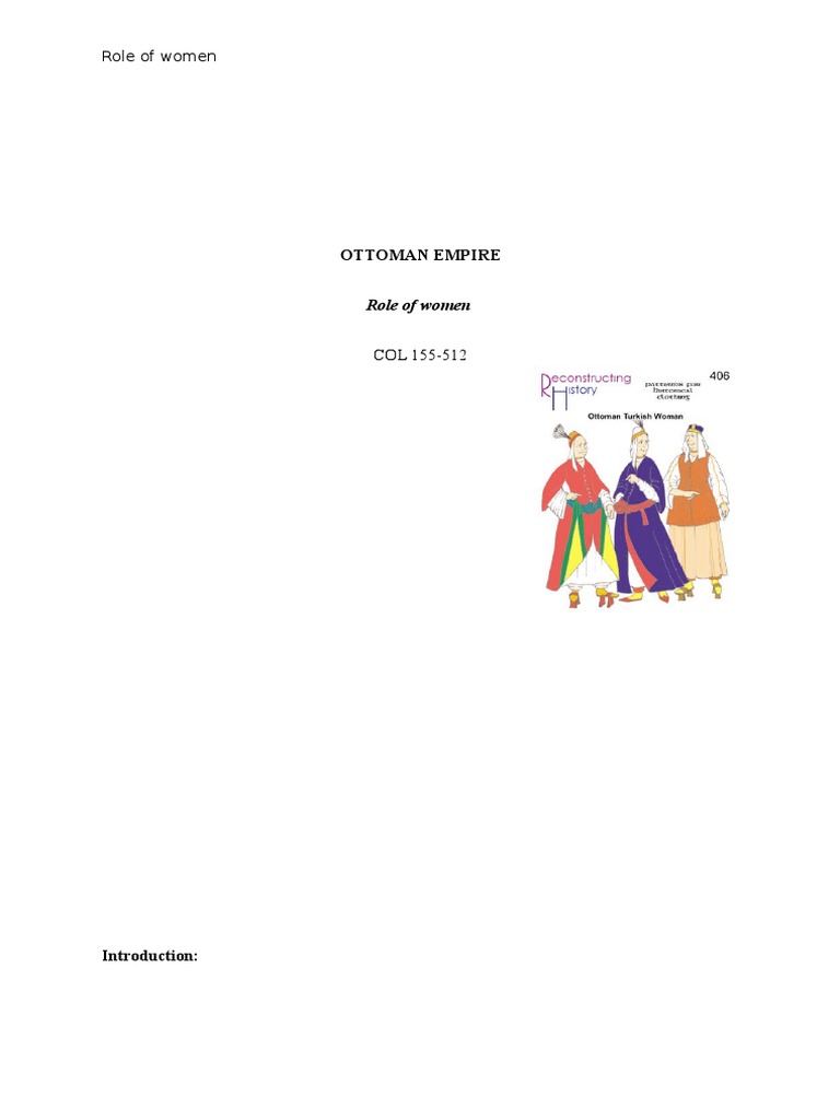 Women’s Roles in the Ottoman Empire | PDF | Harem | Ottoman Empire