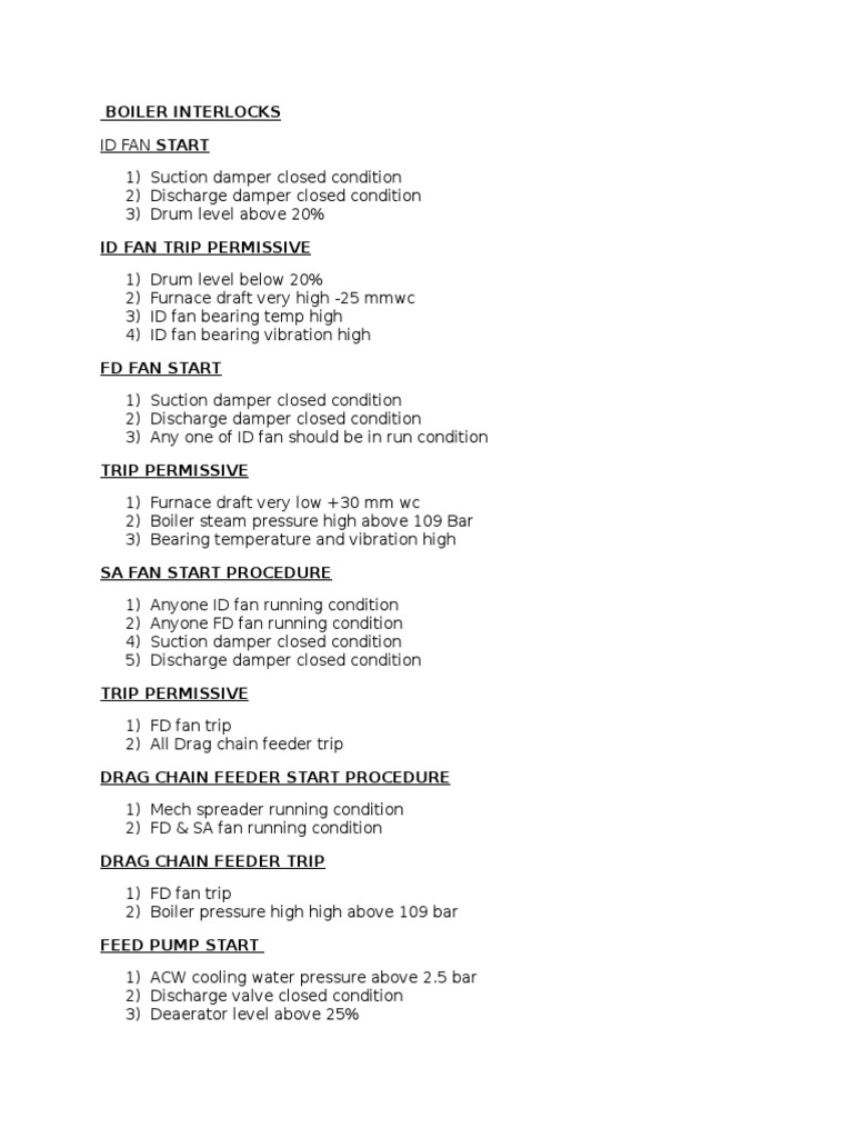 Boiler Interlocks | Download Free PDF | Boiler | Mechanical Fan