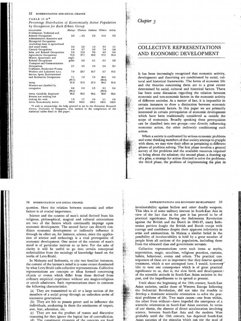 Collective Representation & Economic Development | PDF | Mythology ...