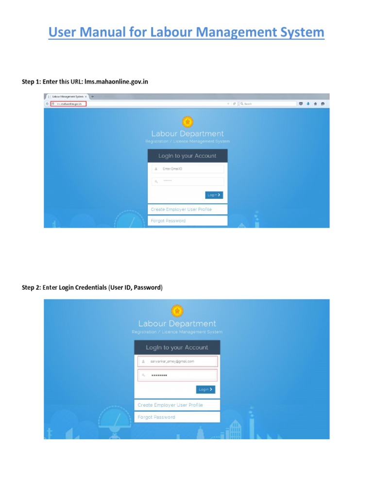 User Manual for LMS Registration Process | PDF | Receipt | Employment