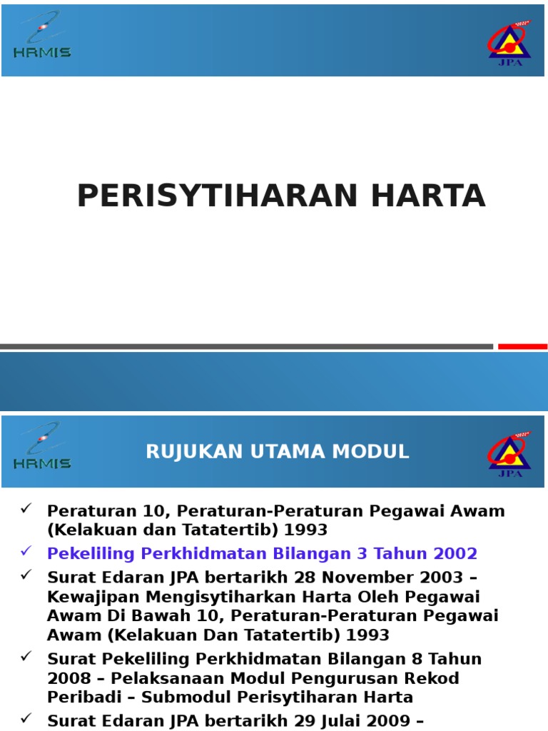 Slide Rasmi Modul Perisytiharan Harta v2 | PDF