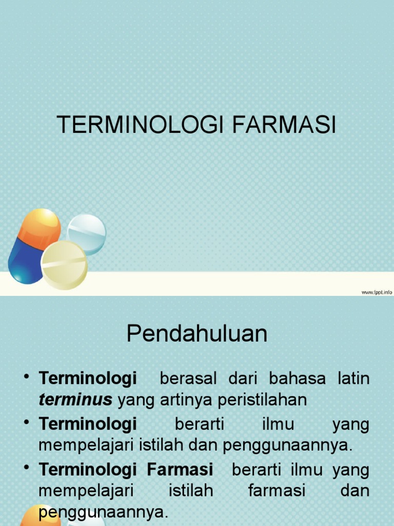 Terminologi Farmasi | PDF