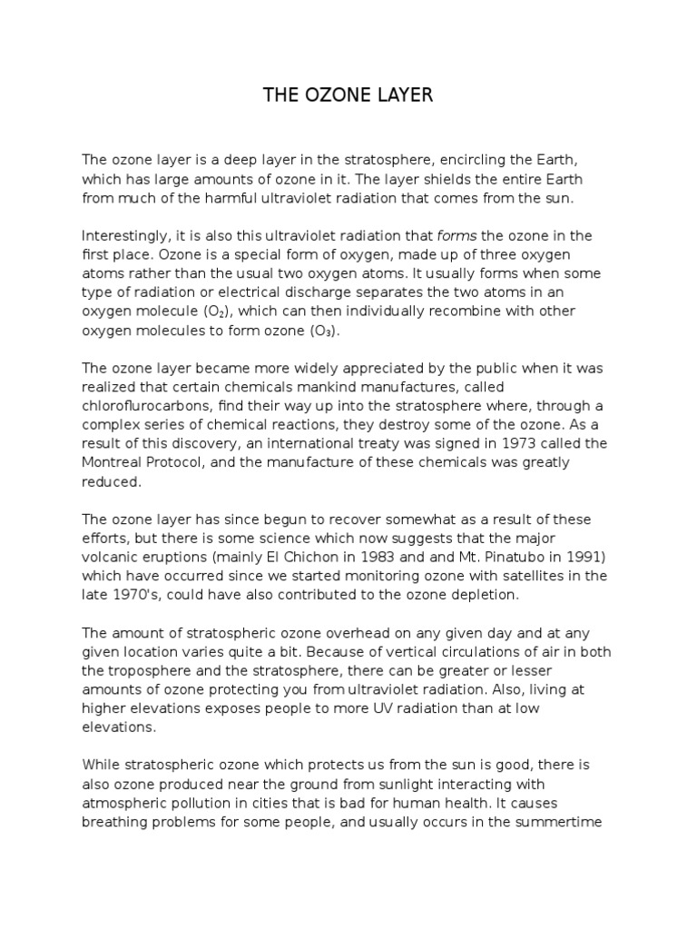 The Ozone Layer | PDF