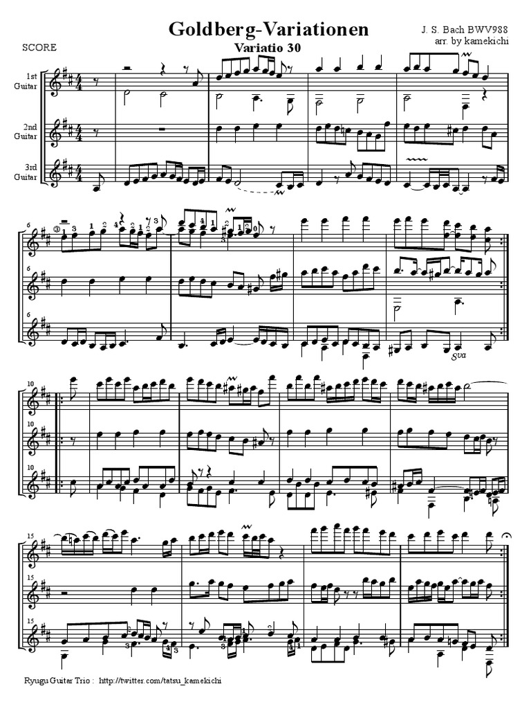 Goldberg Variations for Guitar PDF | PDF