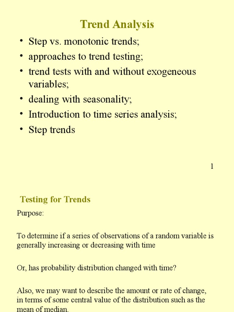 Trend Analysis-1 | PDF | Linear Trend Estimation | Regression Analysis