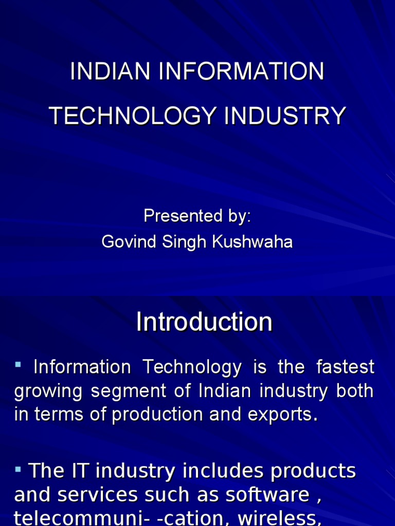 Indian Information Technology Industry | PDF | Exports | Business