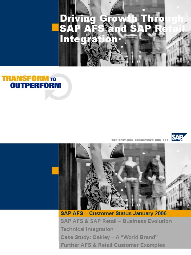 SAP AFS and SAP For Retail Integration | PDF | Retail | Electronic Data ...