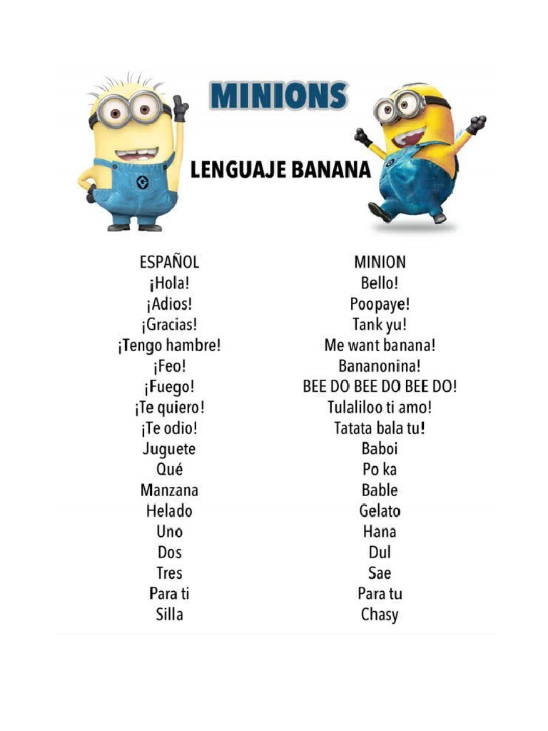 Lenguaje Minion | PDF