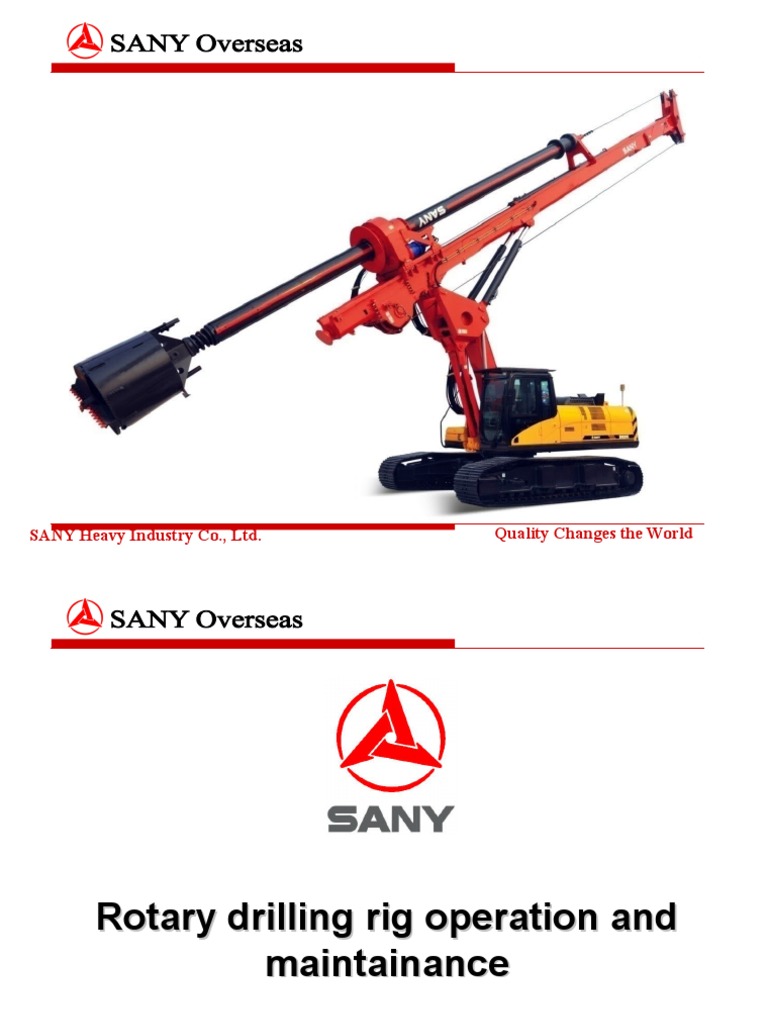 Sany Piling Rig | Drilling Rig | Oil Well | Free 30-day Trial | Scribd