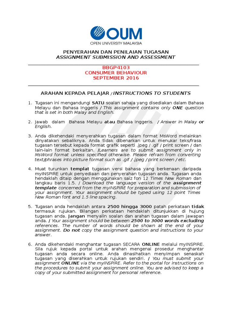 Assignment Consumer Behaviour Pdf