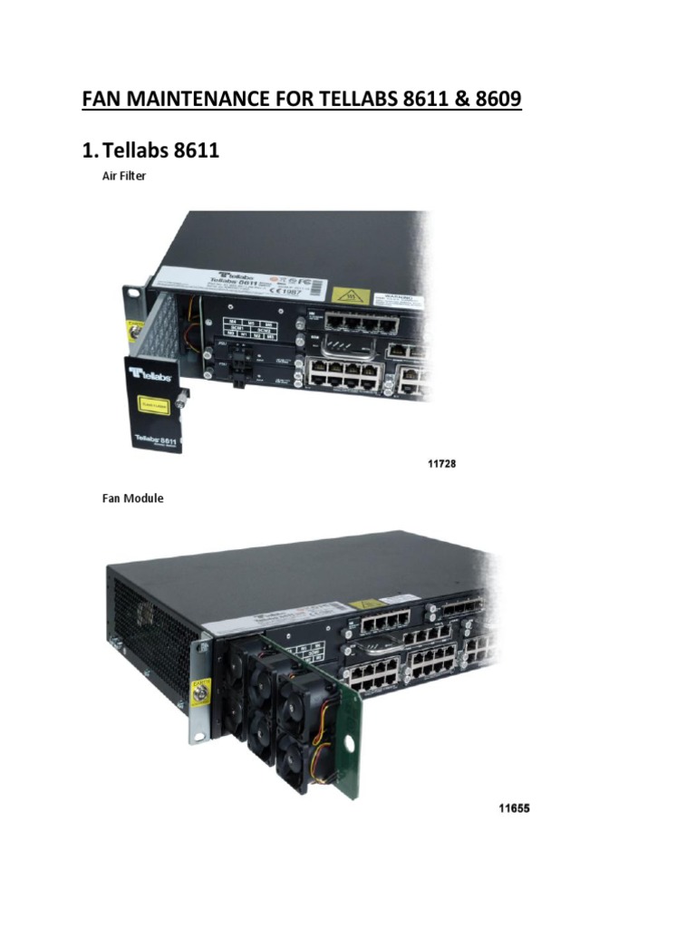 014-Tellabs 8611-8605 Fan Maintenance | PDF